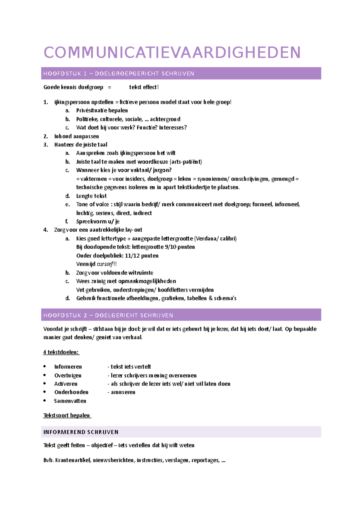 Communicatievaardigheden Communicatievaardigheden Hoofdstuk 1