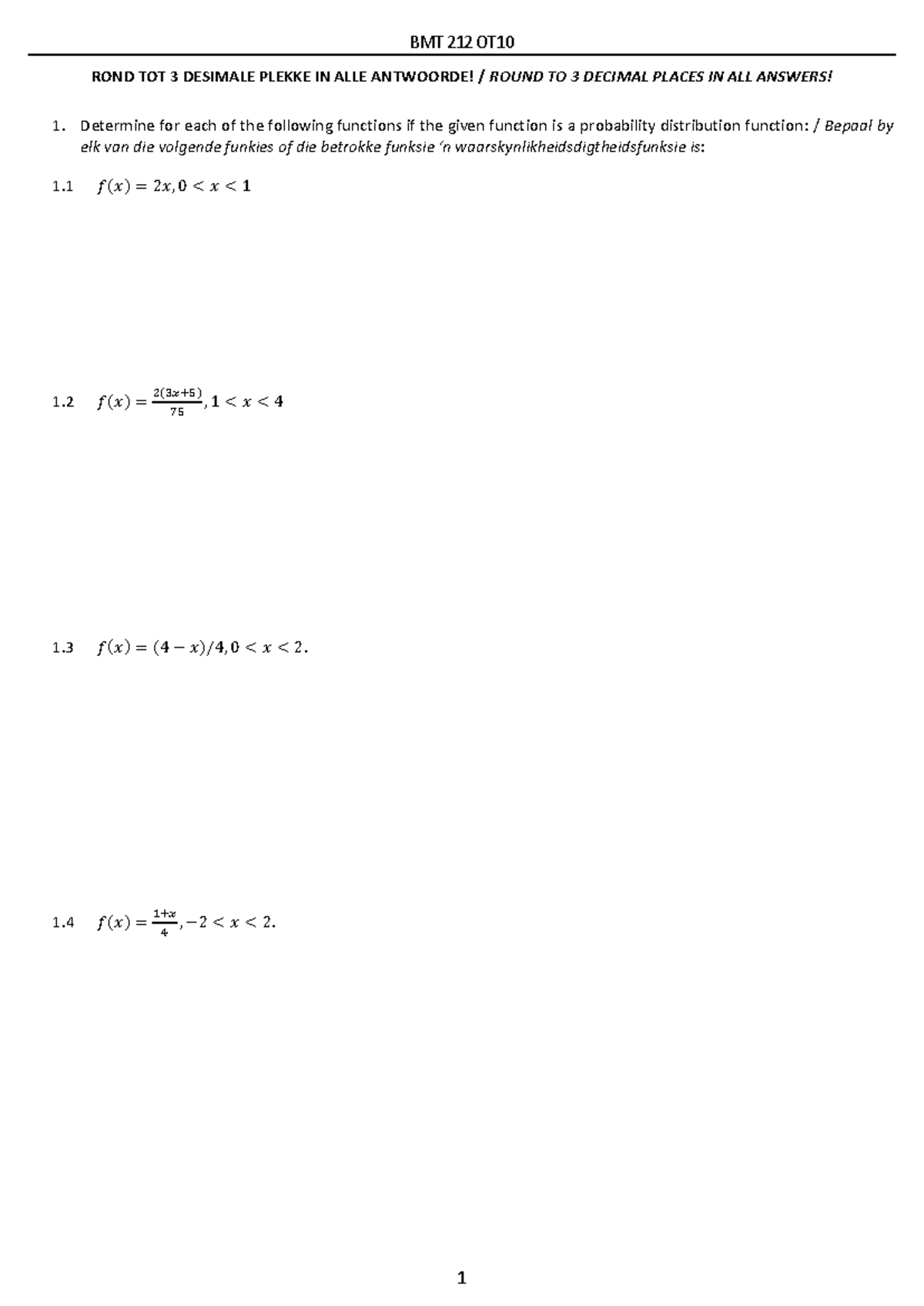 Open Tut 10 - Tutorial 10 - BMT 2 12 OT 10 ROND TOT 3 DESIMALE PLEKKE ...