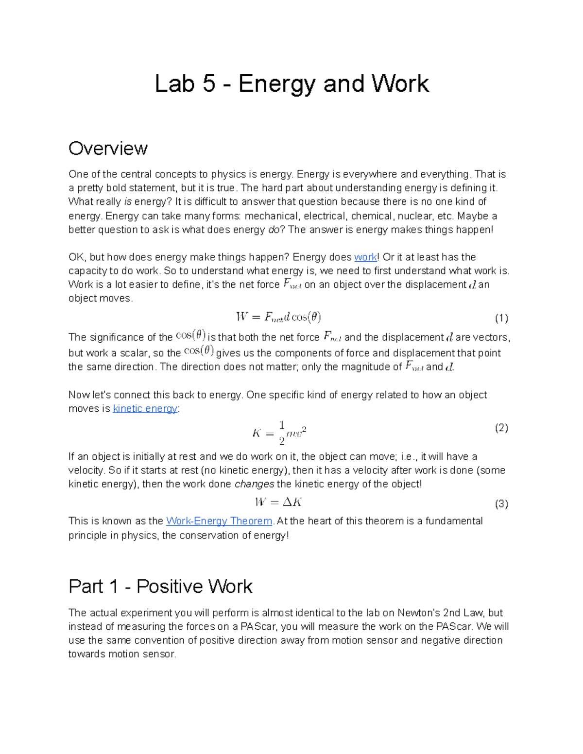 Lab 5 Energy And Work Lab Lab 5 Energy And Work Overview One Of lab-5-energy-and-work-lab-lab-5-energy-and-work-overview-one-of