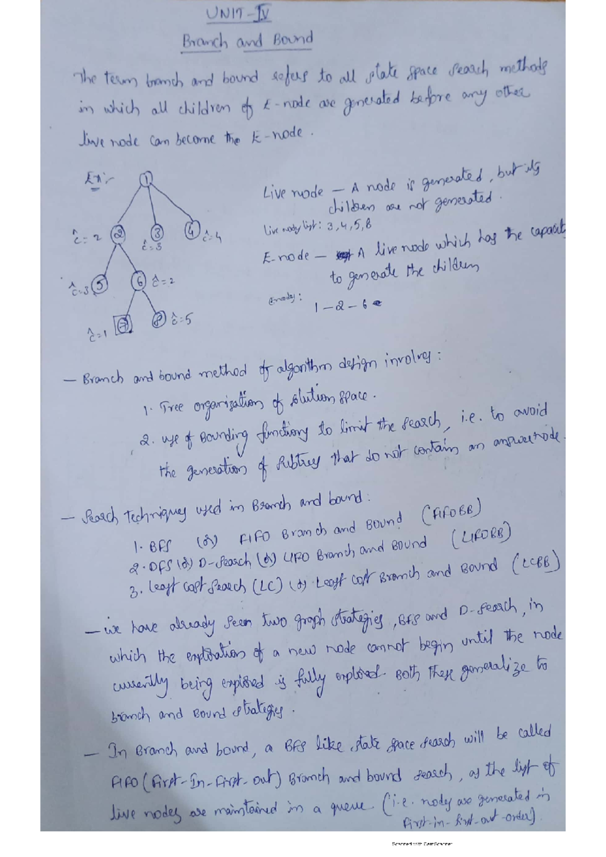 DAA unit-4, Branch and Bound - DAA syllabus - Studocu