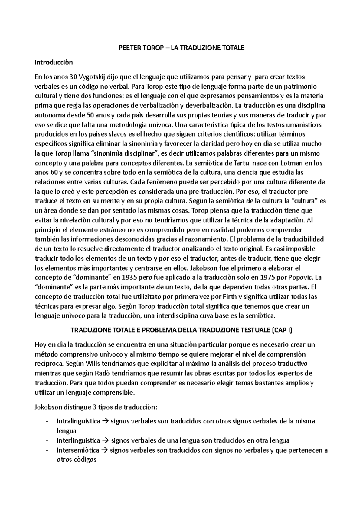 Traducciòn total - Peter torop - PEETER TOROP – LA TRADUZIONE TOTALE ...