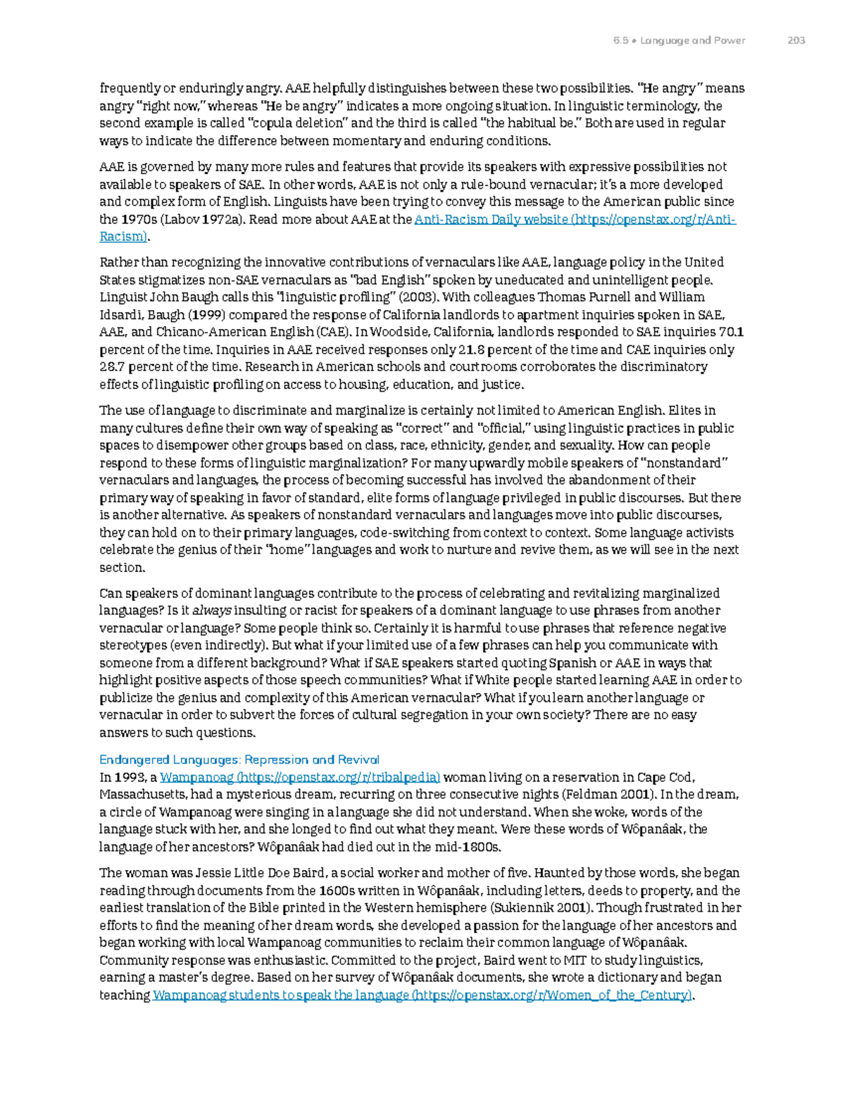 Chapter 6 Language and Communication Part 7 - frequently or enduringly angry. AAE helpfully ...