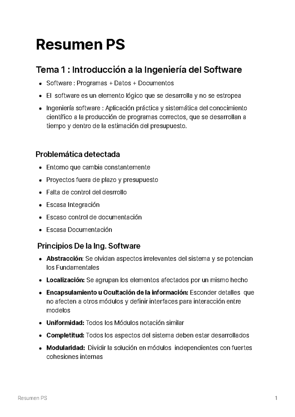 Resumen PS temas 1-11 - Resumen PS Tema 1 : Introducción a la ...