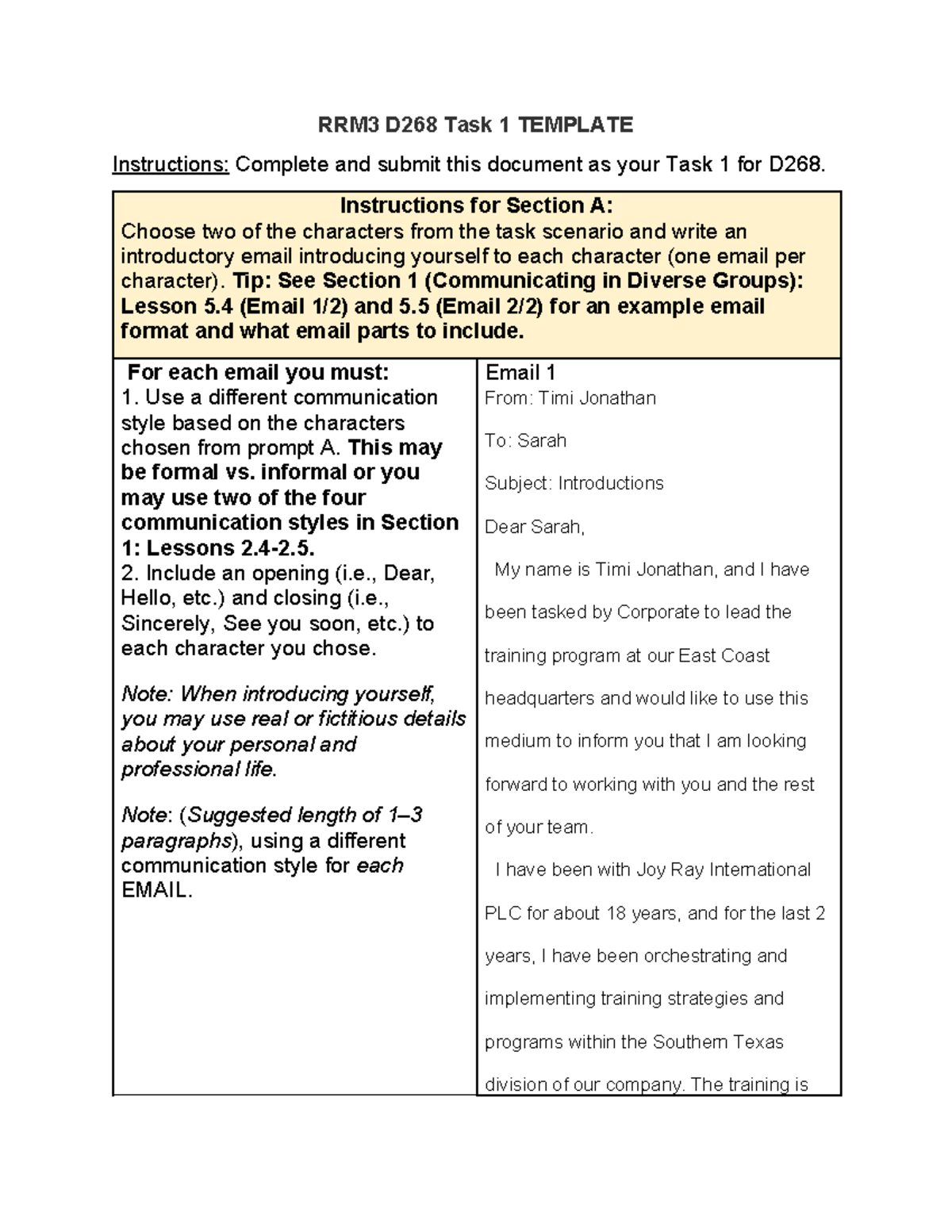 RRM3 D268 Task 1 - passed - RRM3 D268 Task 1 TEMPLATE Instructions ...