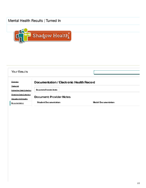 Shadow Health - Patricia Young - Infection - Subjective Flashcards ...