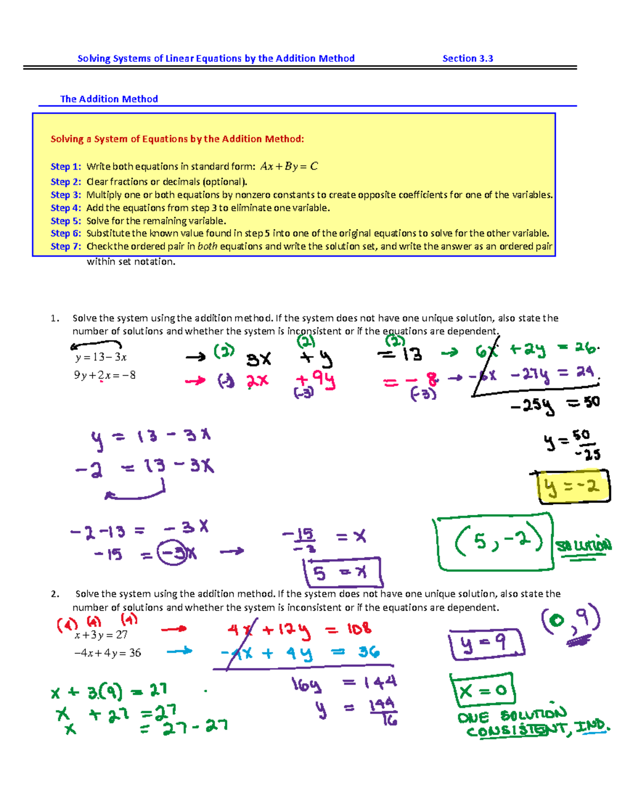 MAT 1033 5 19 2022 3 - Solving Systems of Linear Equations by the ...