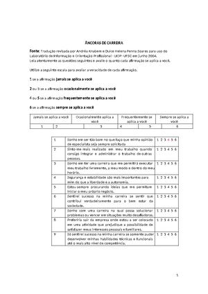 Questionário OBQ-44 - atendimento clinico - OBSESSIONAL BELIEFS ...