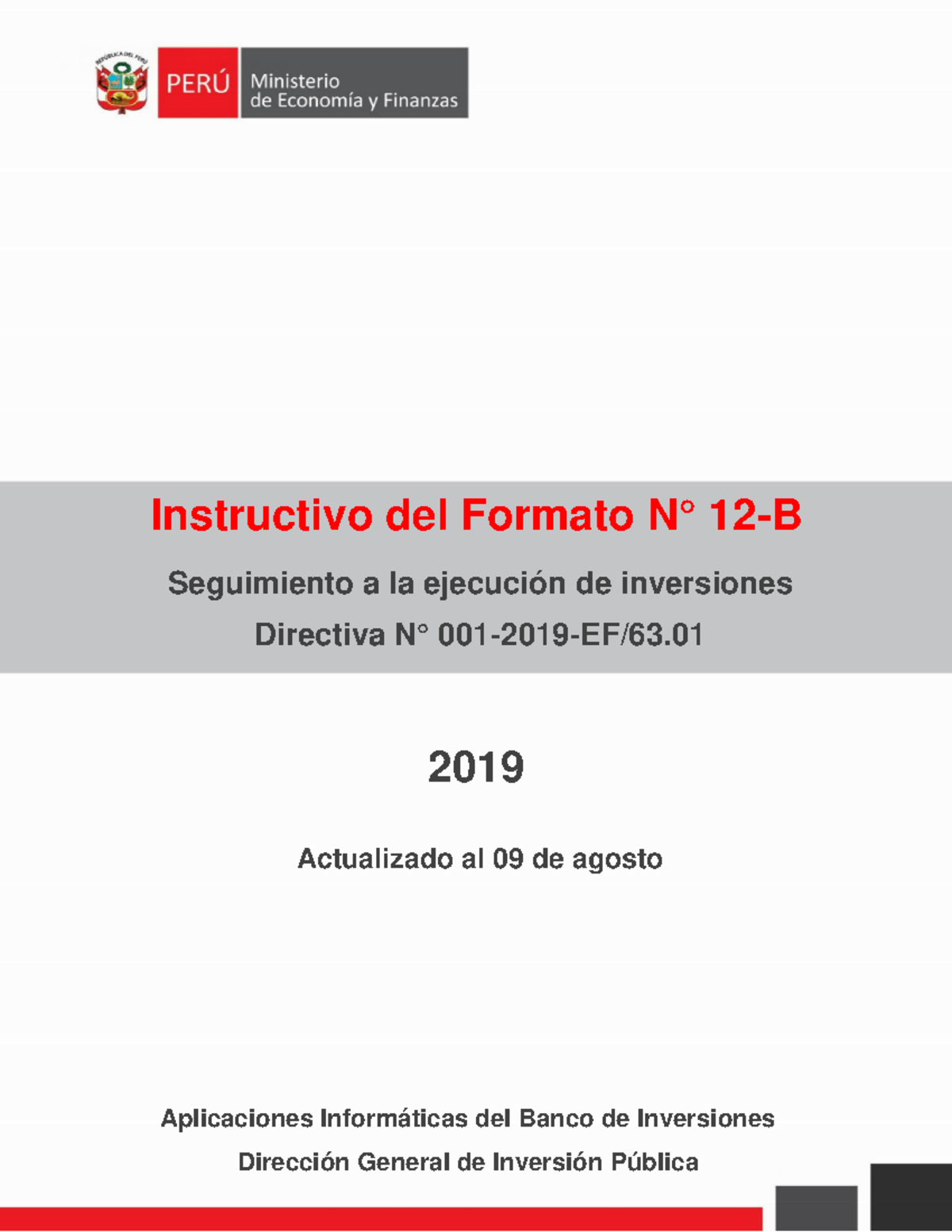 Instructivo Formato 12B Seguimiento - Instructivo del Formato N° 12-B ...