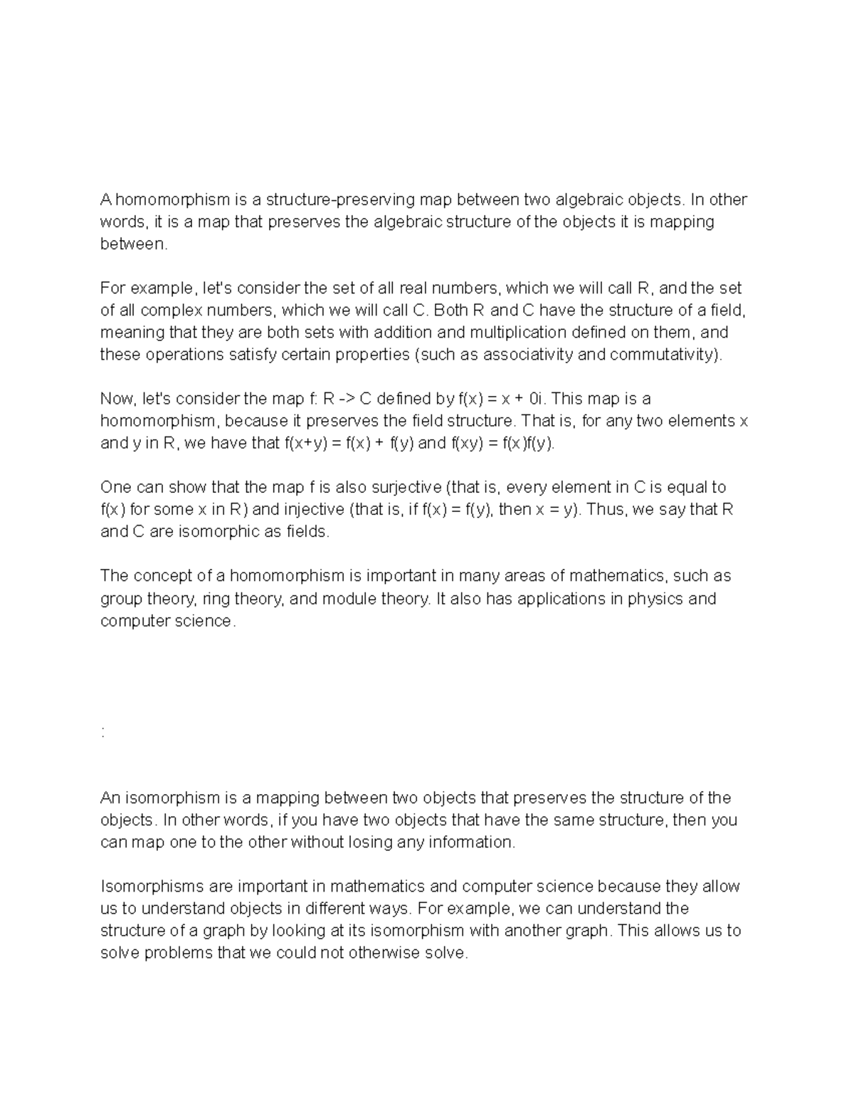 Group theory course outline - A homomorphism is a structure-preserving ...