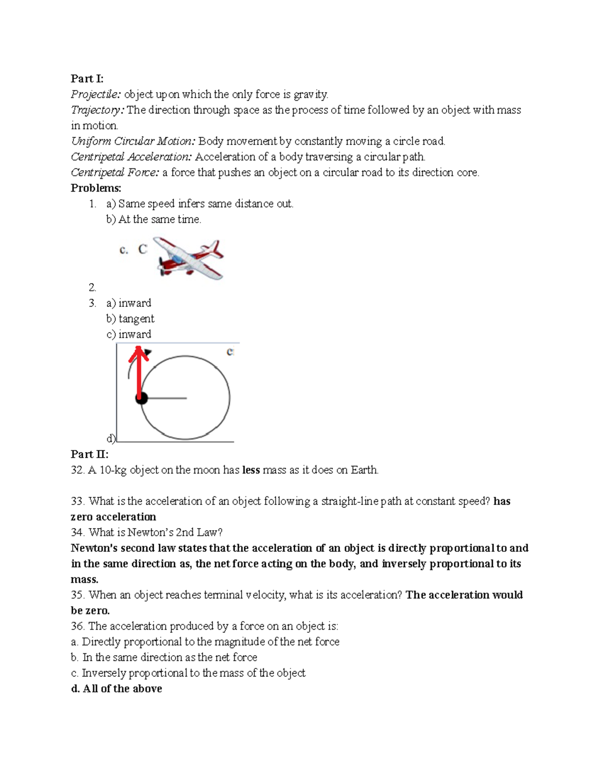 review-3rd-day-part-i-ii-part-i-projectile-object-upon-which