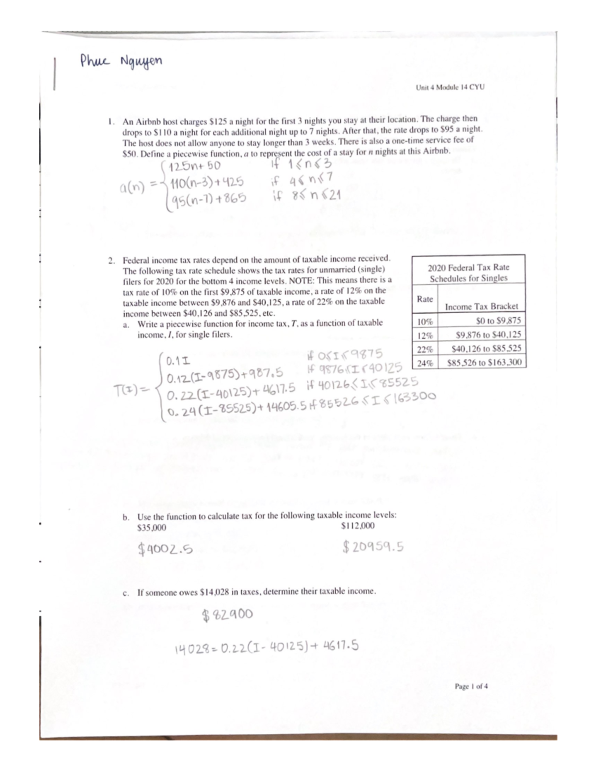 Math 105 Unit 4 Module 14 - ae Nguyen Unit 4 Module 14 CYU An Airbnb ...