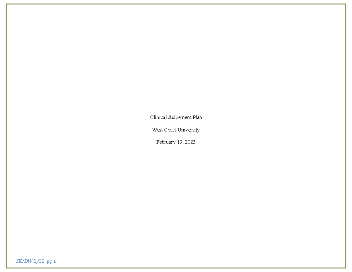 Critical care map 1 - Concept map - West Coast University February 13 ...