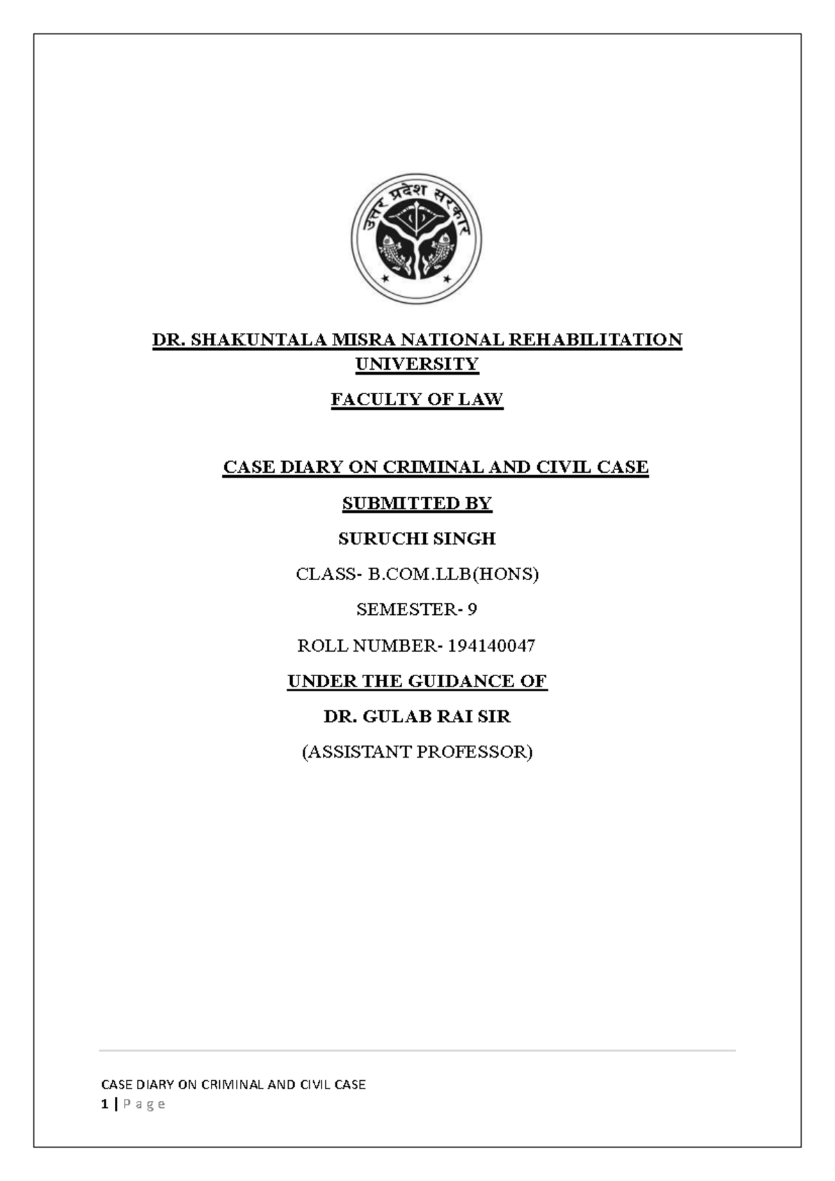 CASE Diary - This documents are present to help the students. - CASE ...