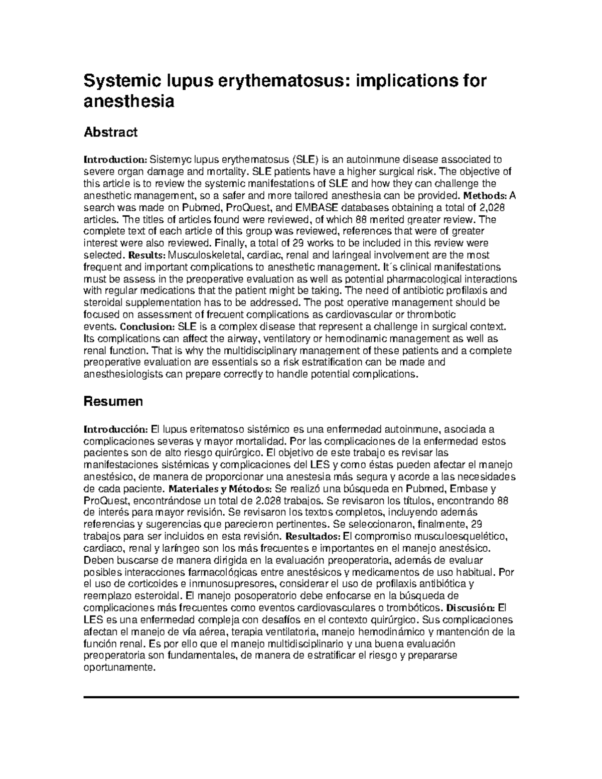 Systemic lupus erythematosus - SLE patients have a higher surgical risk ...