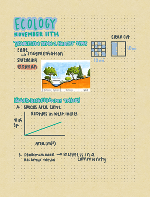 Introduction to Ecology Lecture 14 - It has come to be recognized as a ...