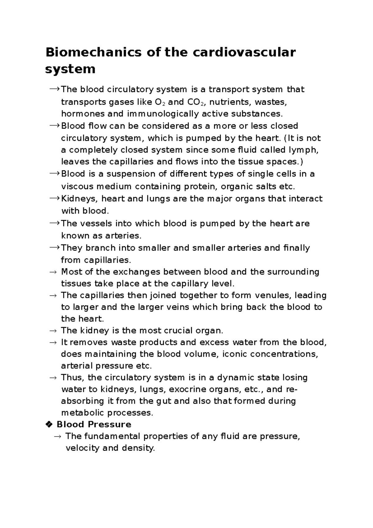Biomechanics of the cardiovascular system - Biomechanics of the ...