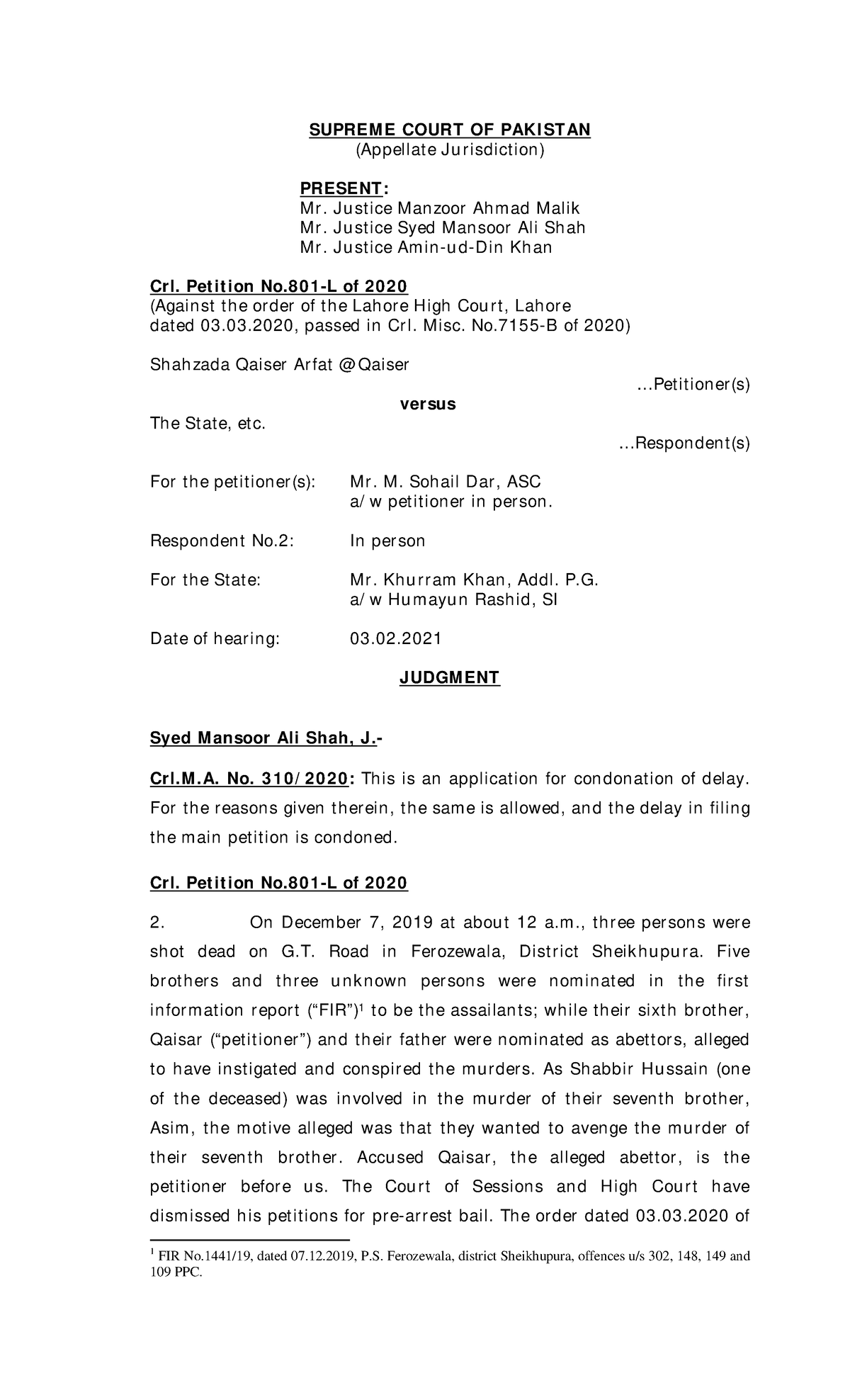 Crl-Supreme Court Judgement (Pre-Arrest Bail) Code Of Criminal Procedure - SS 54, SS 498-A ...