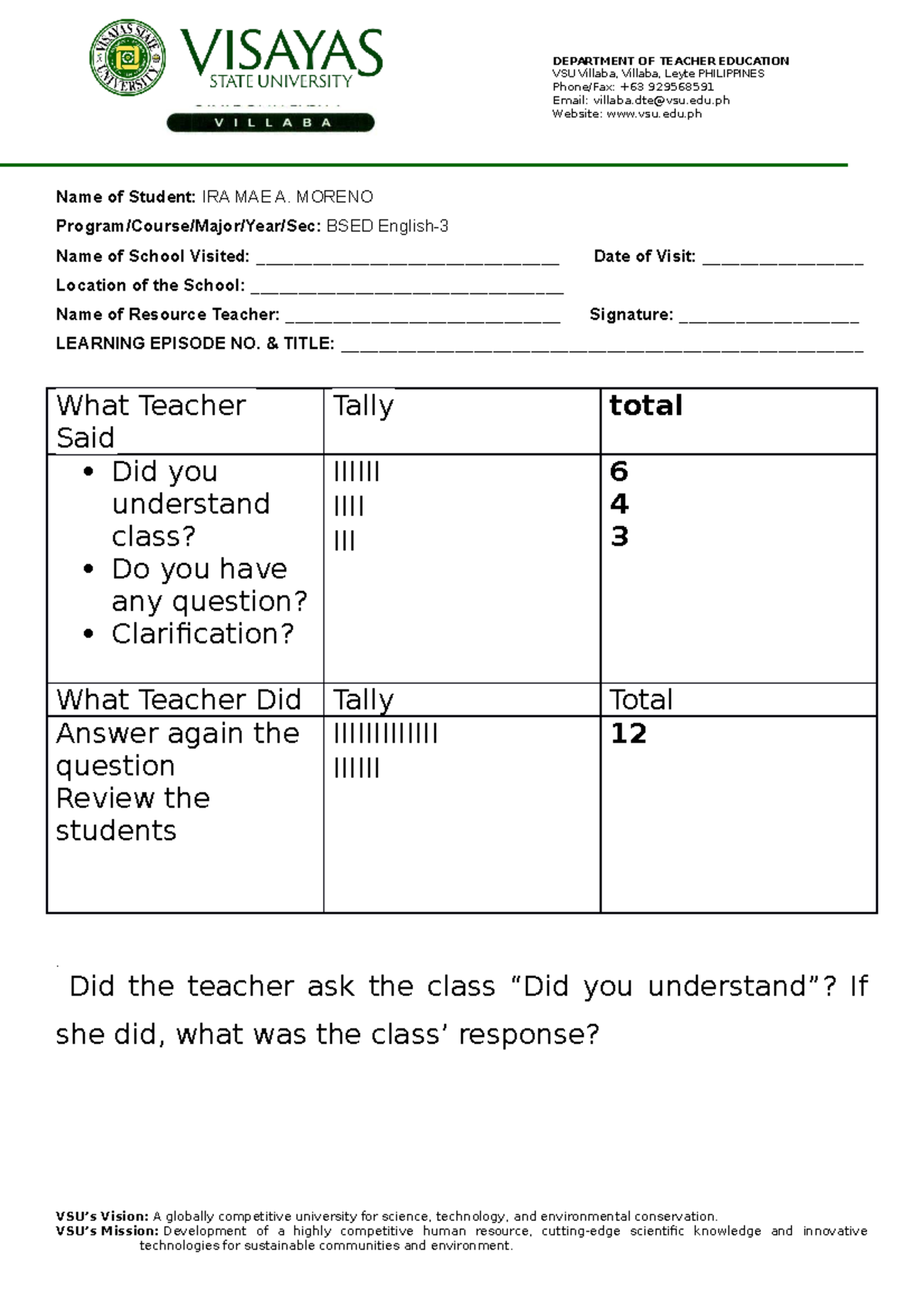 Moreno Le11 Pred 153 Learning Episode Twelve Vsu Villaba Villaba
