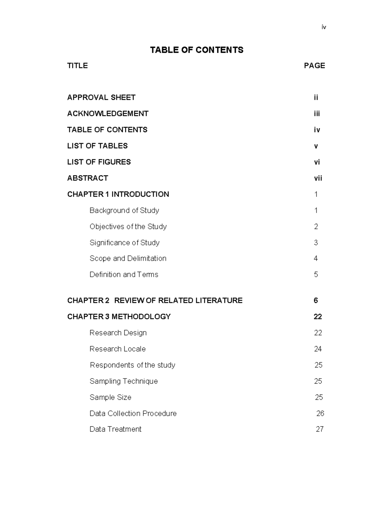 Table-OF- Contents- Finals-dultra - iv TABLE OF CONTENTS TITLE PAGE APPROVAL SHEET ii - Studocu