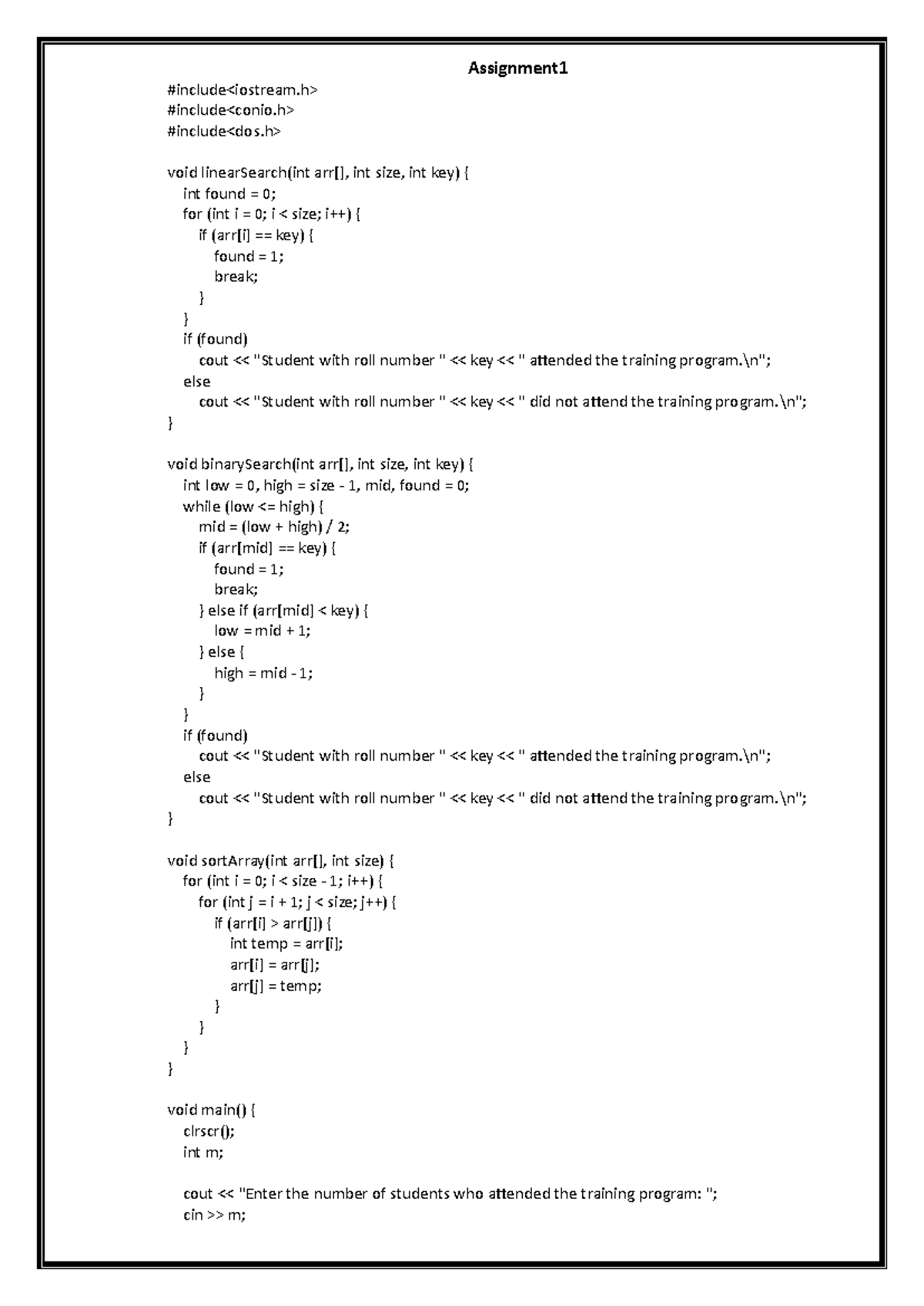 Assi 1 - Hhhhhu - Assignment #include #include #include void - Studocu