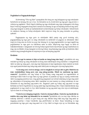 Salaysay tungkol sa karapatan ng Pangkat Minorya - “Ang di lumingon sa ...