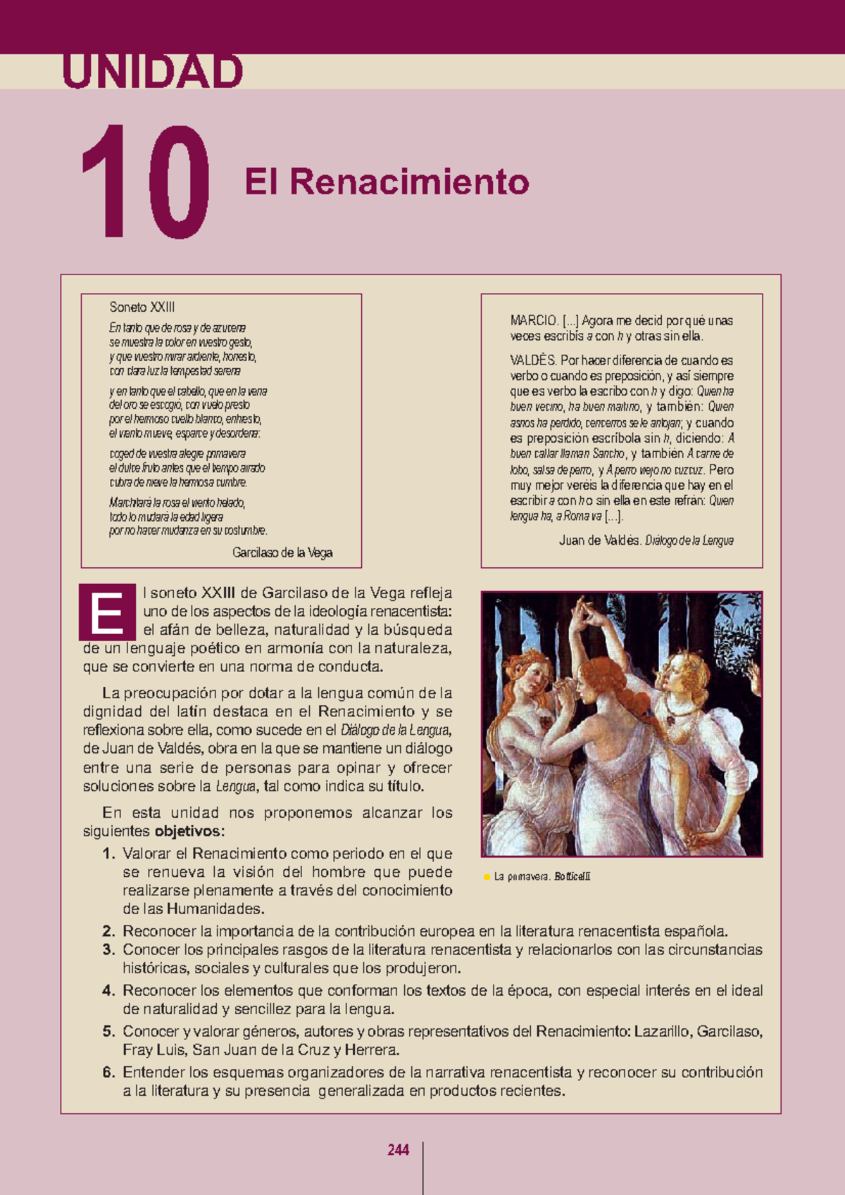 Unidad 7 El Renacimiento - El Renacimiento 10 UNIDAD l soneto XXIII de ...