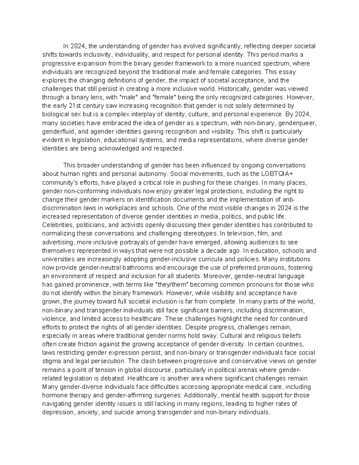 The Evolving Landscape of Gender in 2024t - In 2024, the understanding ...