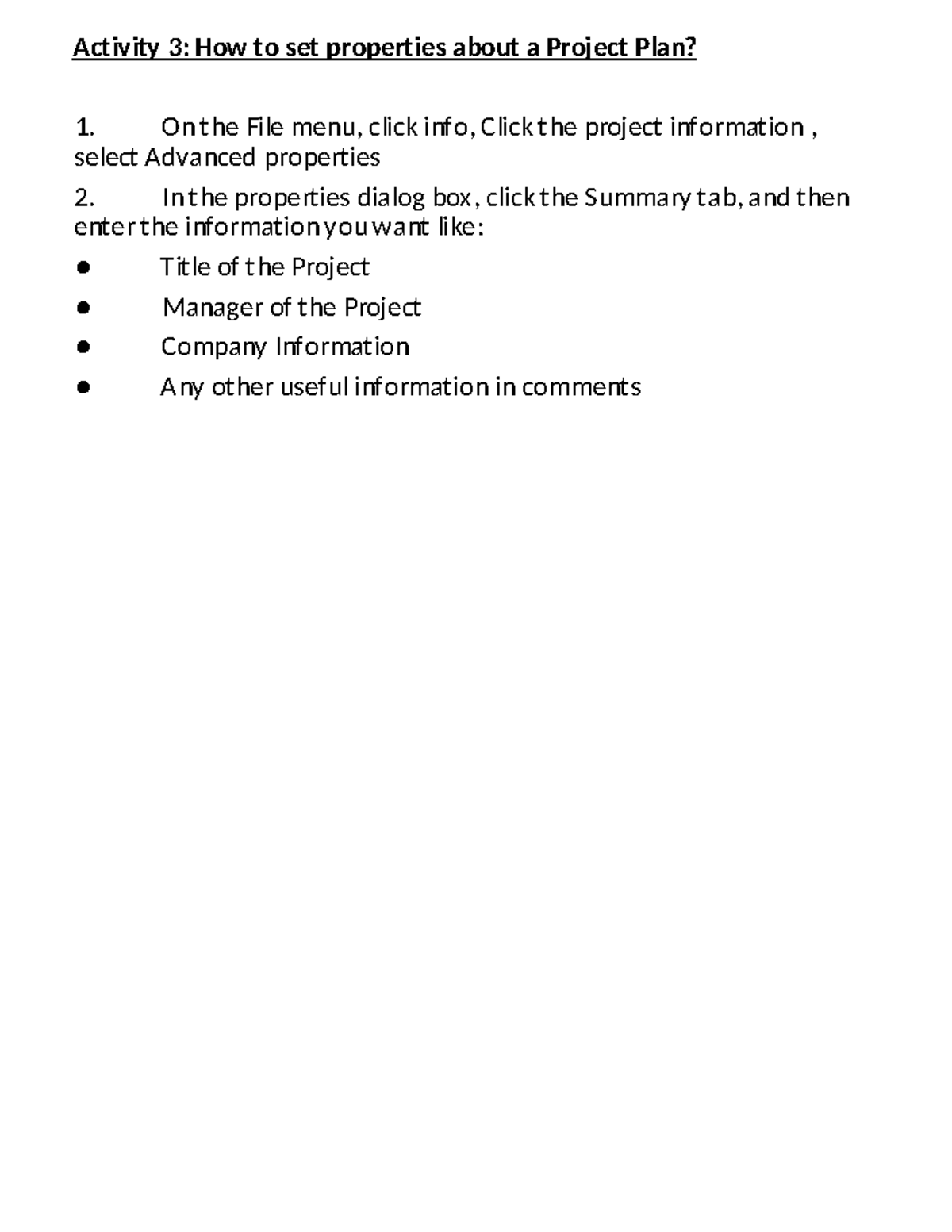 Name of file - Good material - Activity 3: How to set properties about ...