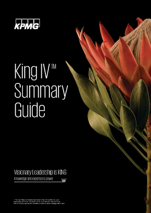 KING IV Principles - practice material - KING IV PrinciplesCertainly ...