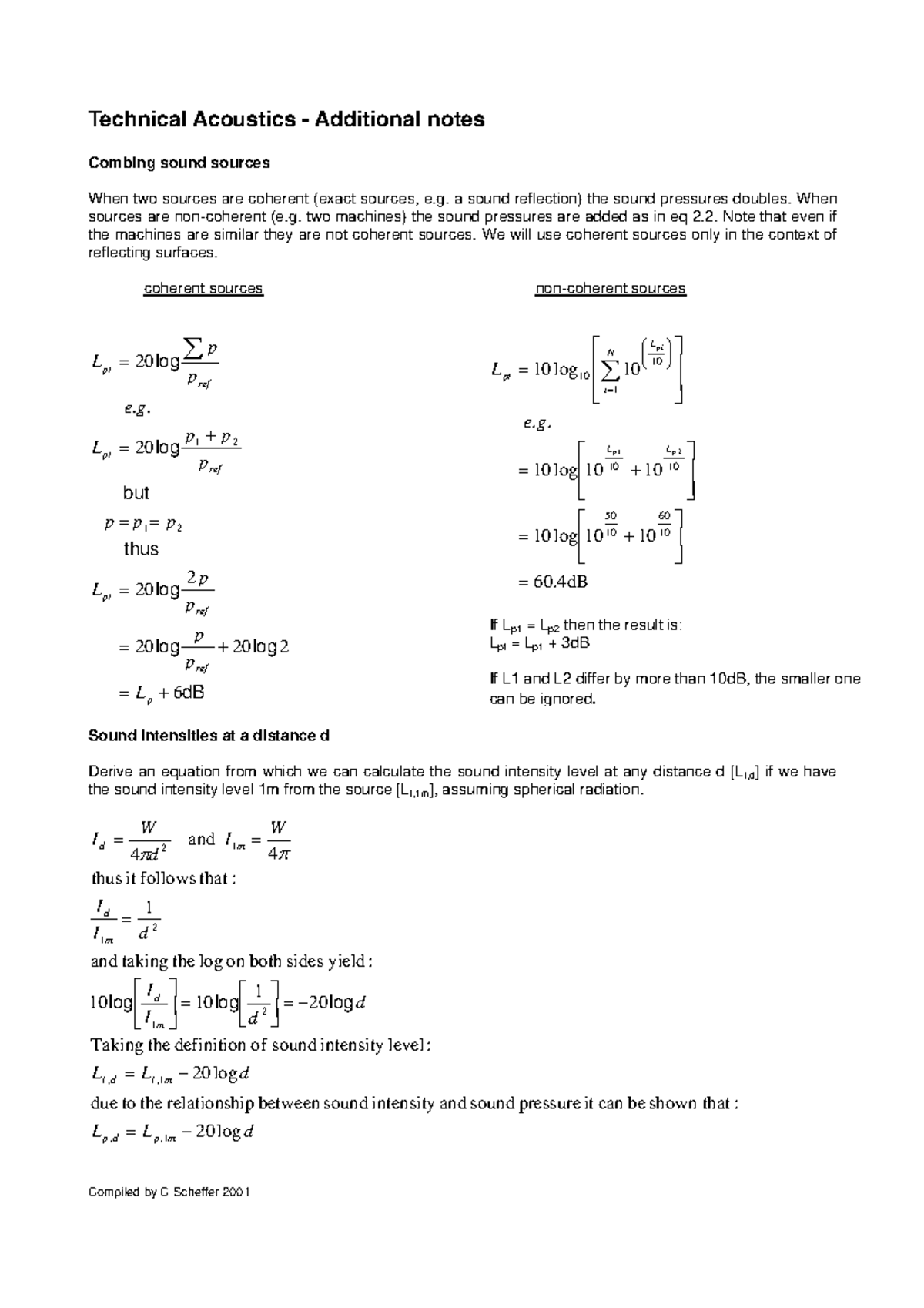 2.2 MVR320 Technical Acoustics - Additional Notes - Technical Acoustics ...