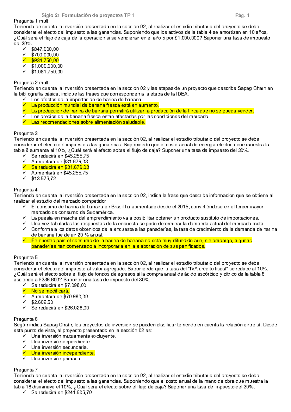 Siglo 21 Formulación de proyectos TP 1 - Finanzas Públicas - Siglo 21 - Studocu