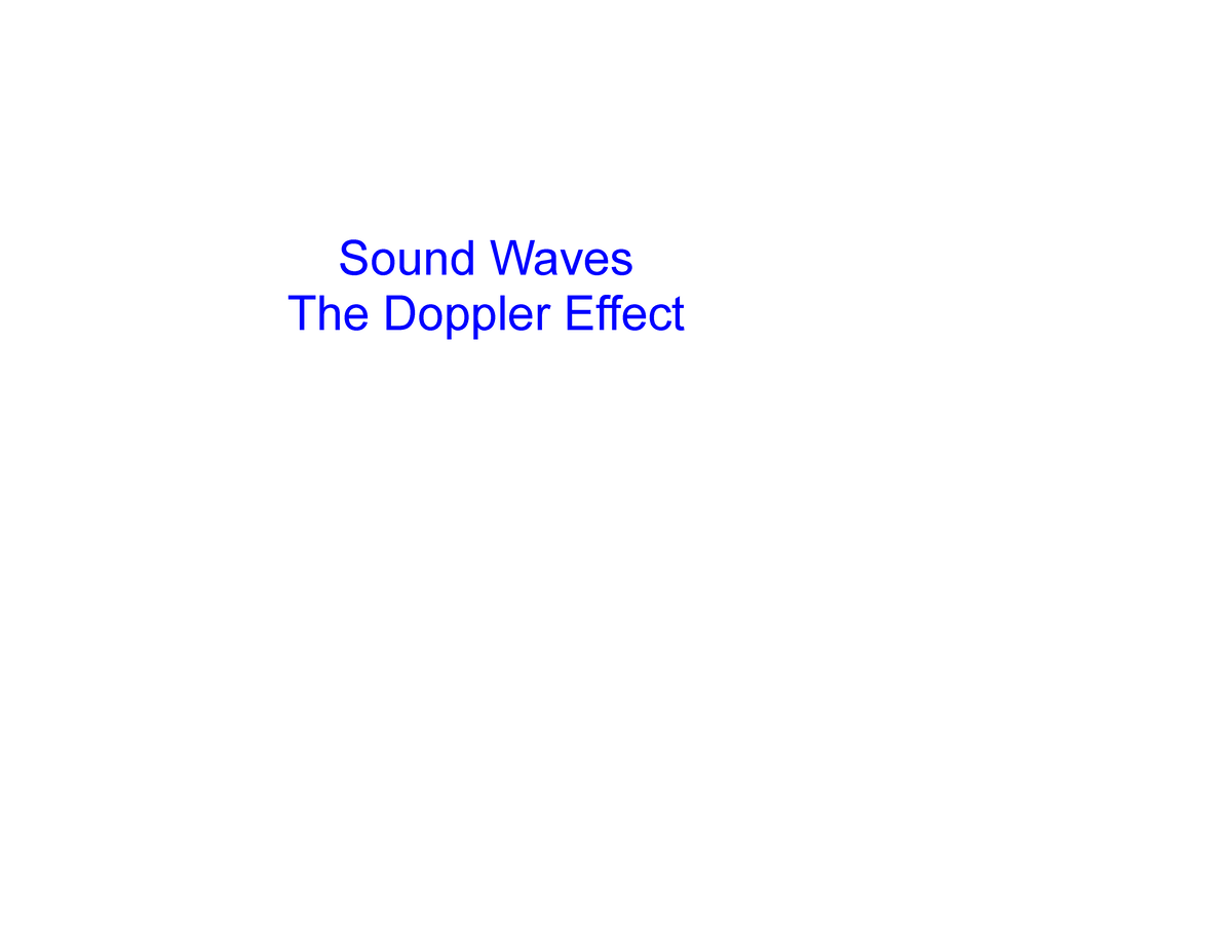 Explaining the Doppler Effect - Sound Waves The Doppler Effect youtube ...