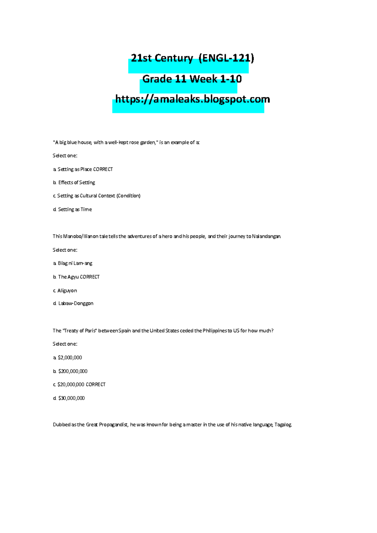 -amaleaks-blogspotcom-21st-century-engl-121-grade-11-week-1-10 compress - 21st Century (ENGL-121 ...