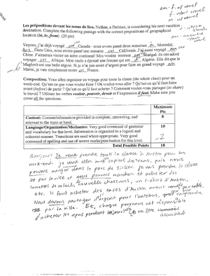 Chapter 8 Test - graded and completed test - FRE 2310 - Baylor ...