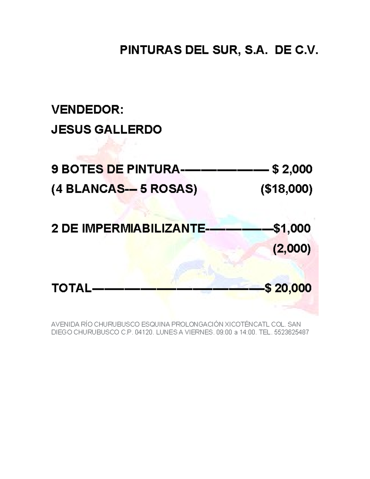 Pinturas DEL SUR - Ciencias sociales - PINTURAS DEL SUR, S. DE C ...
