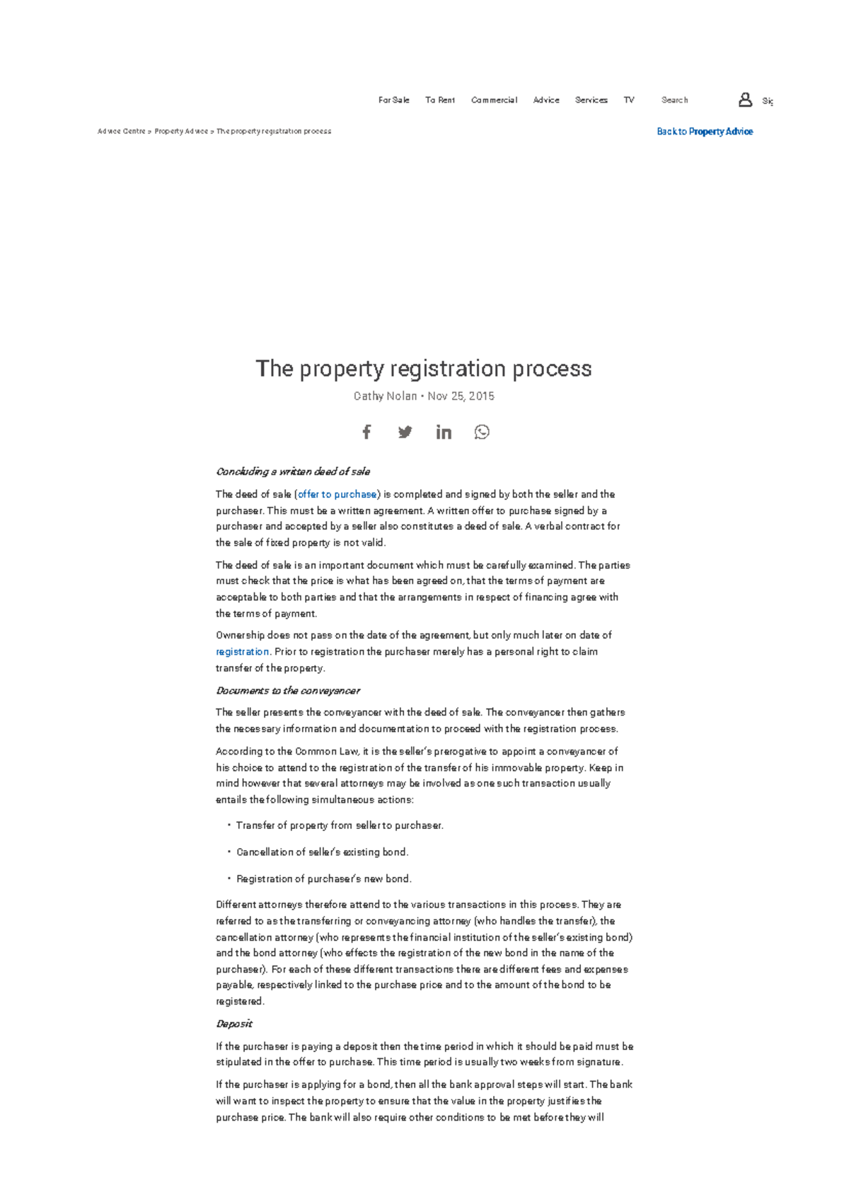 The property registration process Q2 1 - The property registration ...