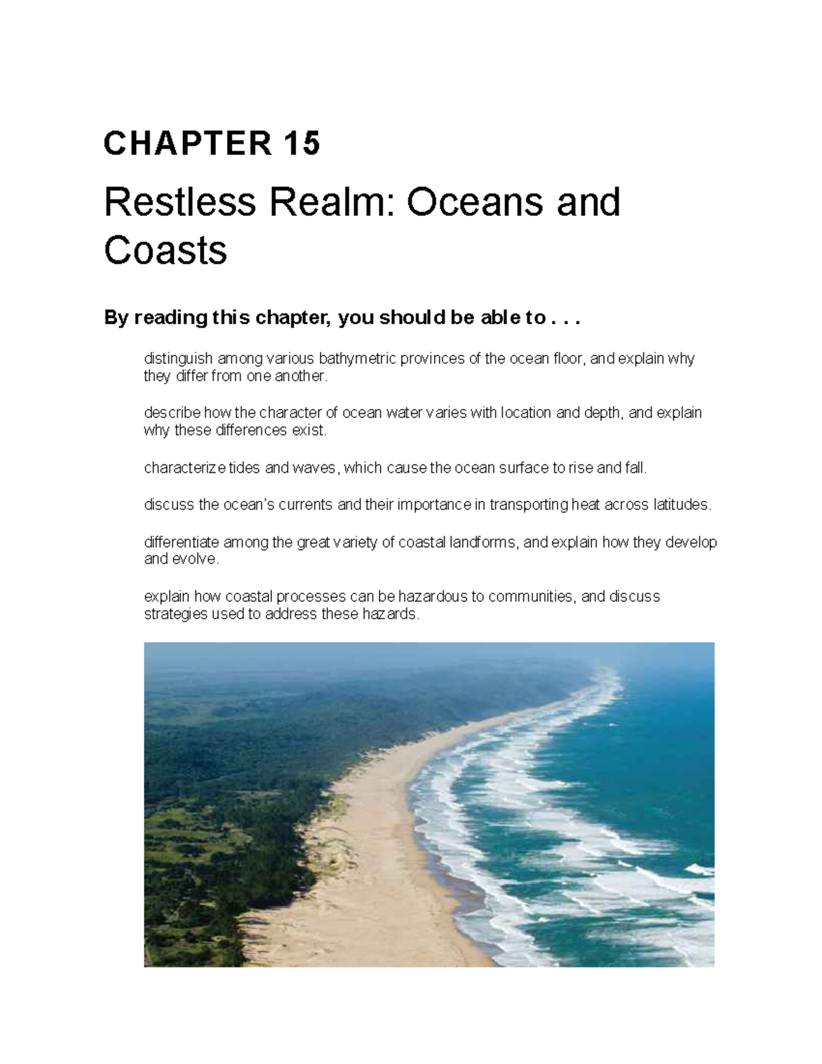 EPSC 201 - Textbook - Chapter 15 - CHAPTER 15 Restless Realm: Oceans ...