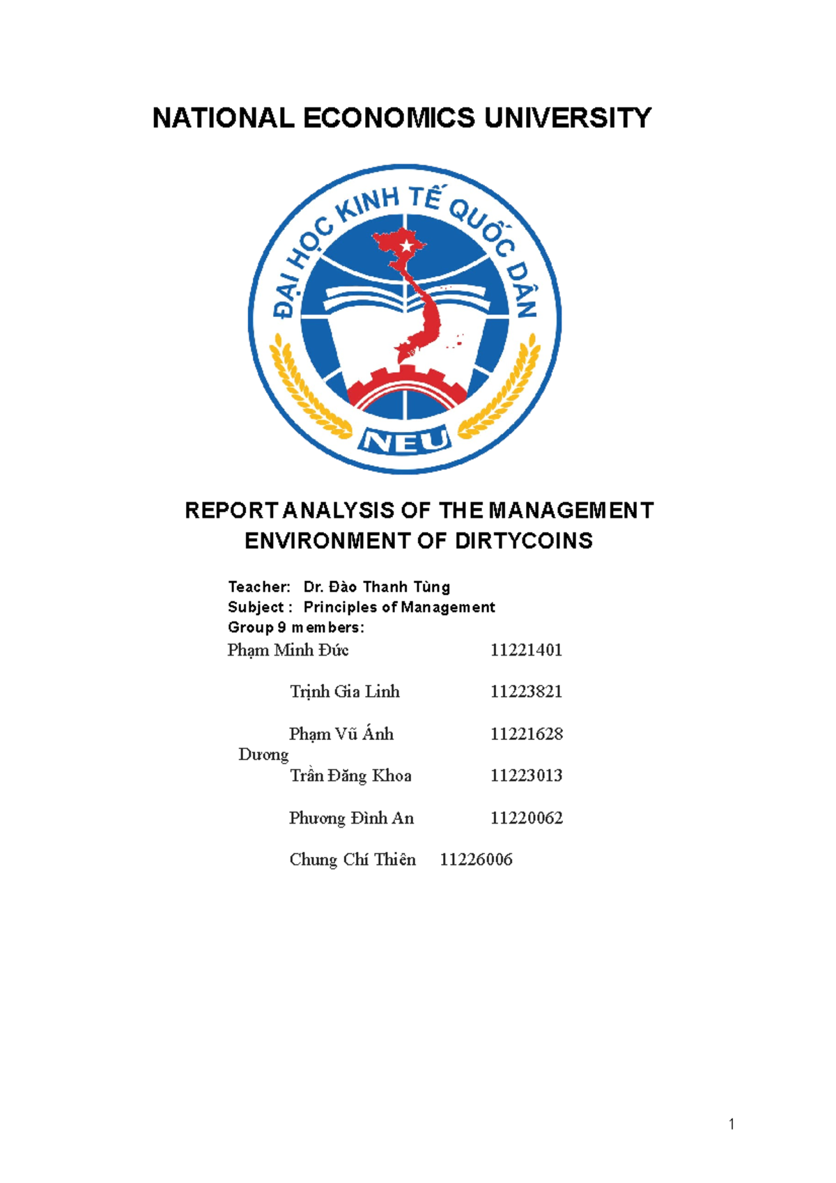 Management-Report - jlknbbuonlj hbu - NATIONAL ECONOMICS UNIVERSITY ...