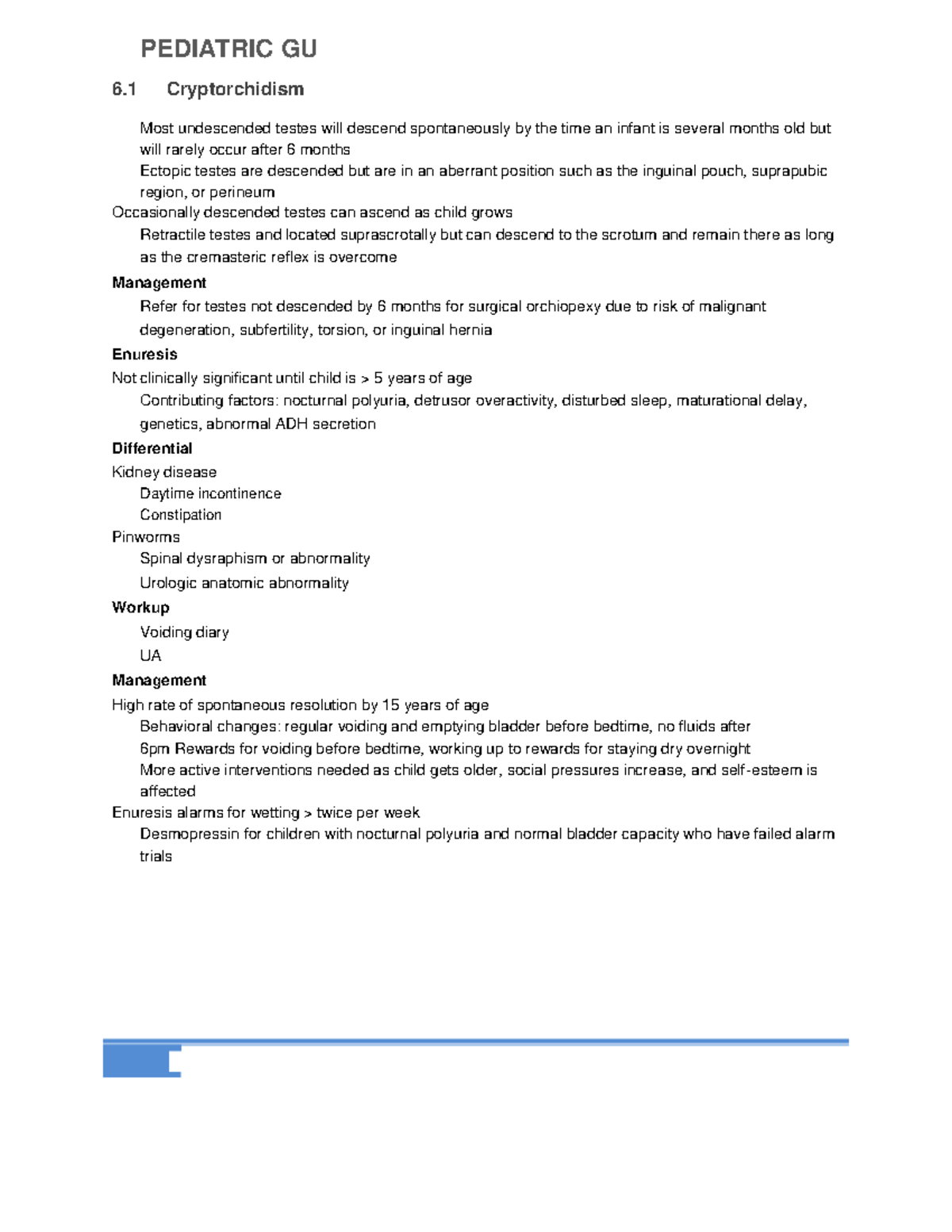 Pediatric GU - PEDIATRIC GU 6 Cryptorchidism Most undescended testes ...