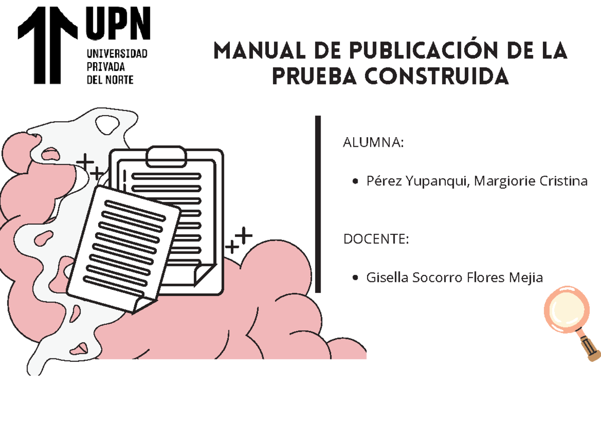 Manual DE Publicación DE LA Prueba Construida - Construcción de Pruebas Psicológicas - Studocu