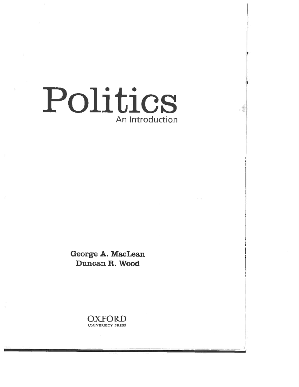 Unit 5 Maclean and Wood reading - POLS 219 - Studocu