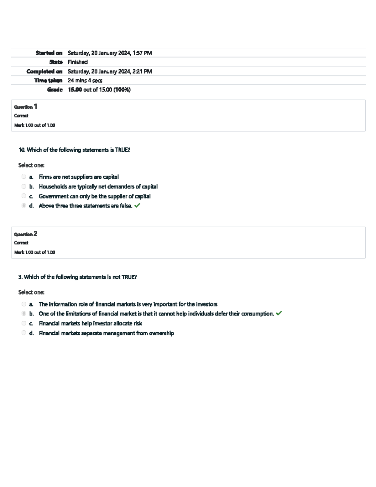 Quiz 1 (Chapter 1&2) Attempt 2 - BUS329 - Studocu