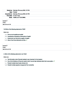 Quiz 3 (Chapter 5) Attempt review My Murdoch Learning - - Studocu