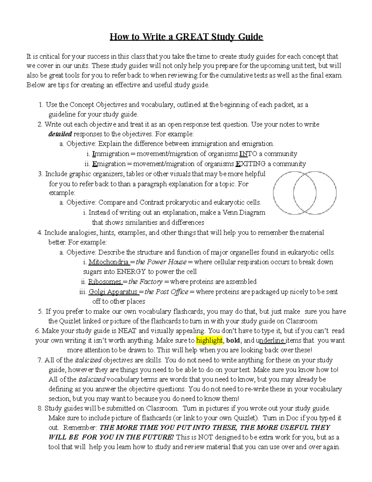 How to Write a Great Study Guide - How to Write a GREAT Study Guide It ...