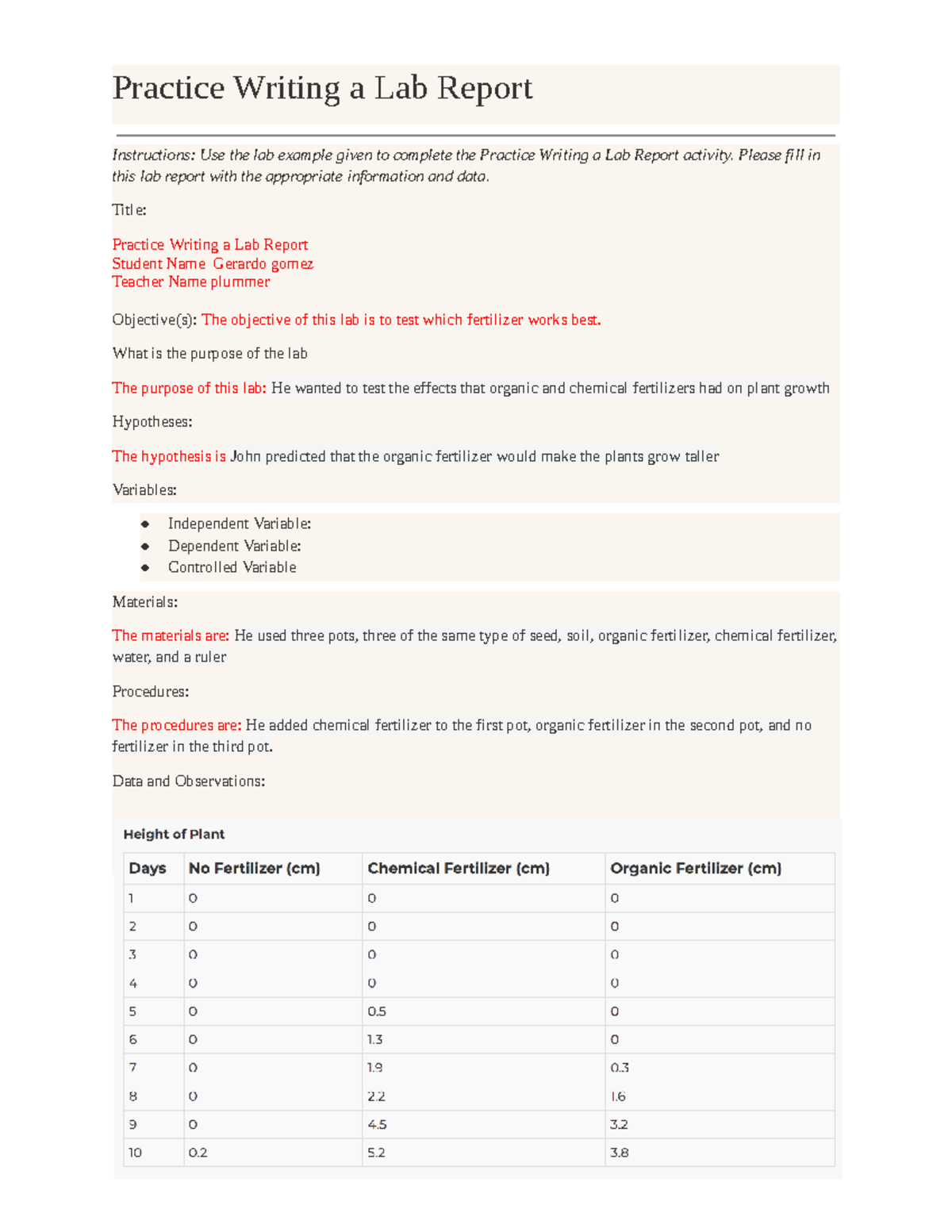 Copy of 01.01 Exploring Life - Google Docs - Practice Writing a Lab ...