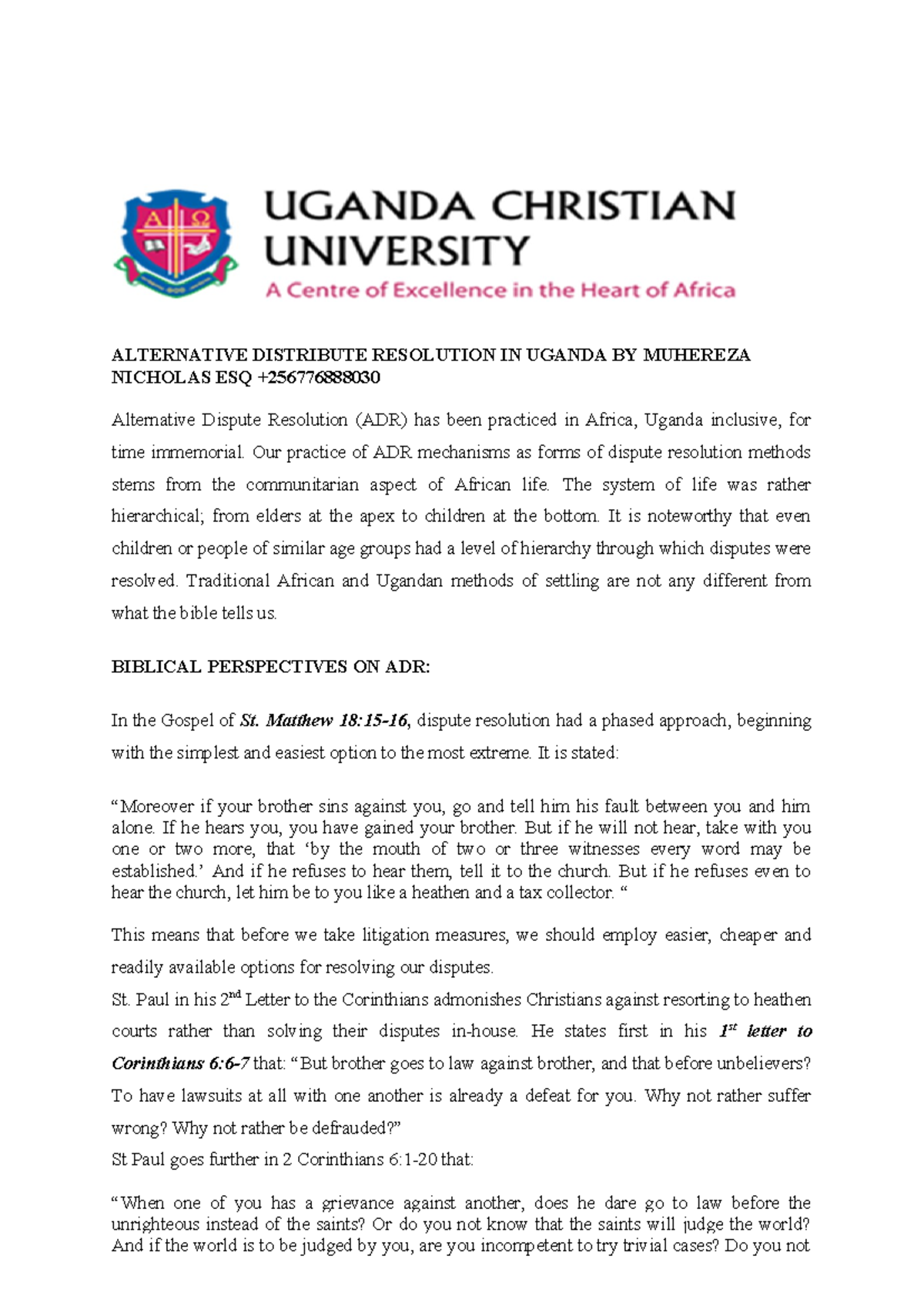 ADR Group Presentation -group 3 - ALTERNATIVE DISTRIBUTE RESOLUTION IN ...