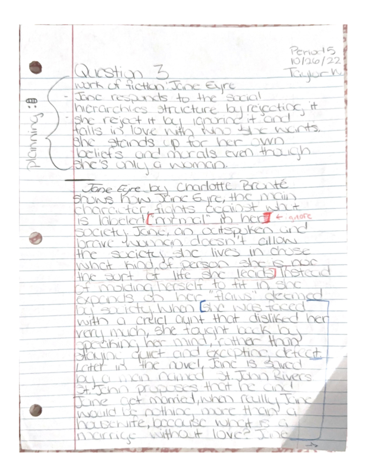 Jane Eyre Rough Draft and Peer Review - Studocu