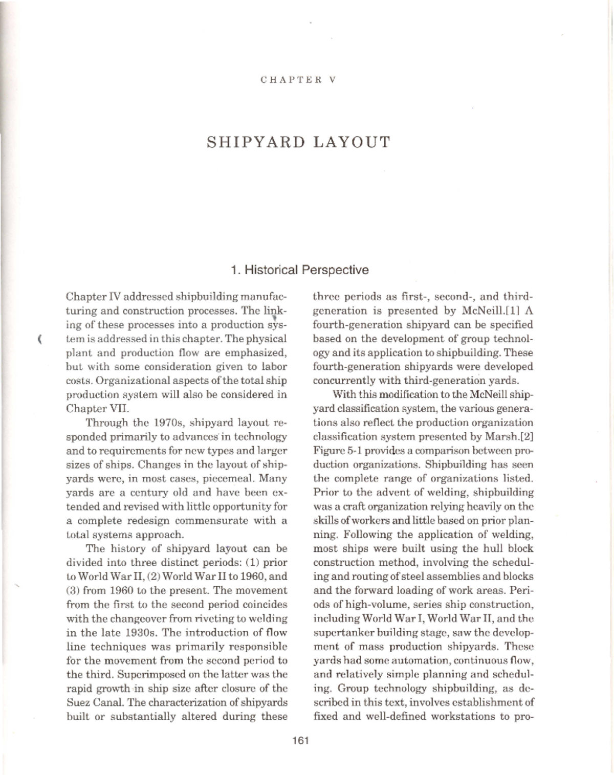 Shipyard layout - CHAPTER V SHIPYARD LAYOUT 1. Historical Perspective ...