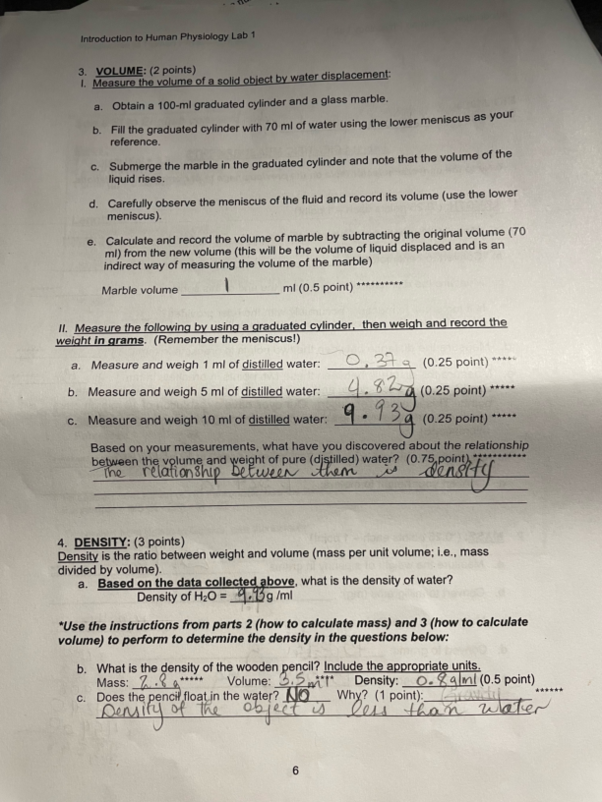 Lab 3 - Conversions volume and density - BIO240 - Studocu