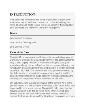 5. Ashby v. White (1703) 2 Lord Raym 938 - INTRODUCTION The case poses ...